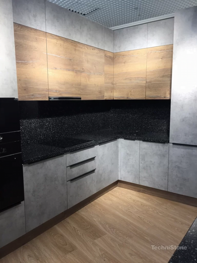 Taurus Terazzo Black - Quartz Countertops