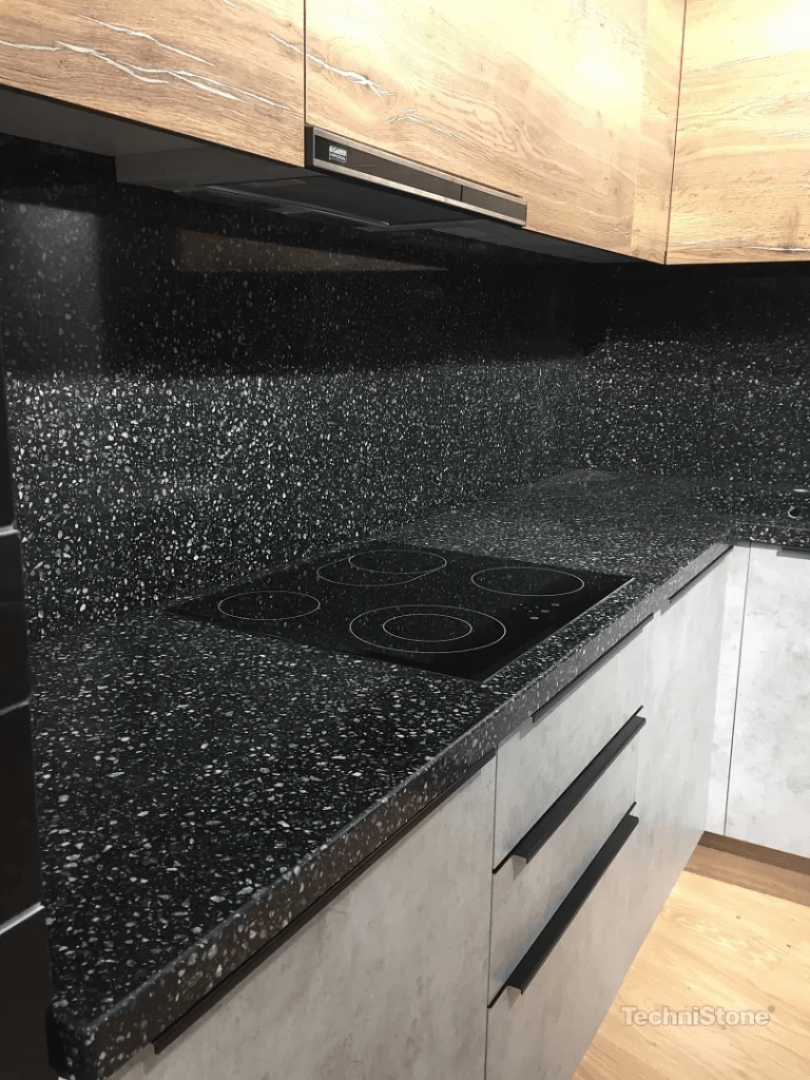 Taurus Terazzo Black - Quartz Countertops