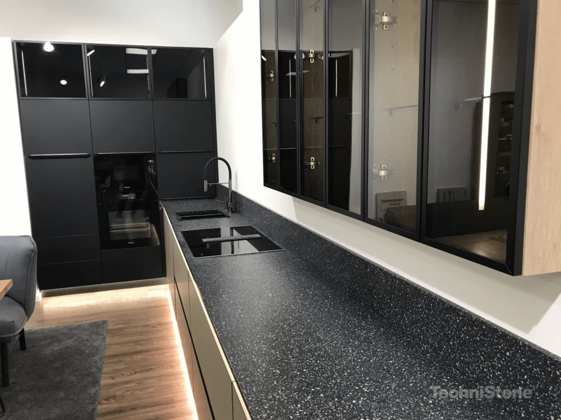 Taurus Terazzo Black - Quartz Countertops