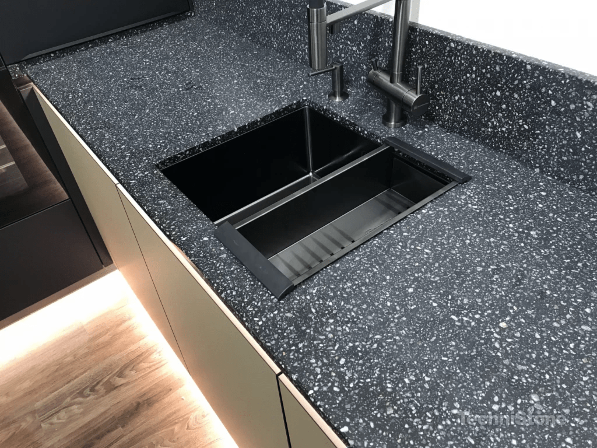 Taurus Terazzo Black - Quartz Countertops