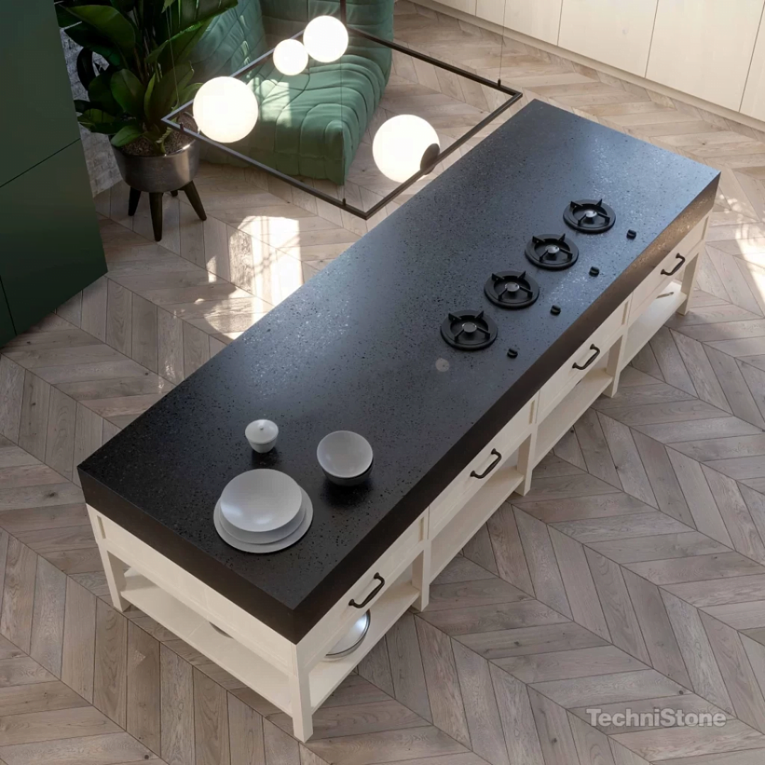 Taurus Terazzo Dark - Quartz Countertops